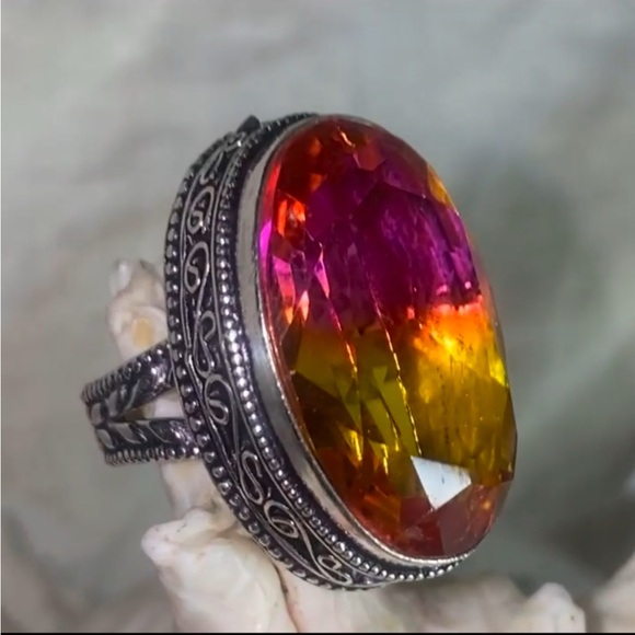 Artisan | Jewelry | Exotic Bicolor Simulated Tourmaline 925 Sterling ...